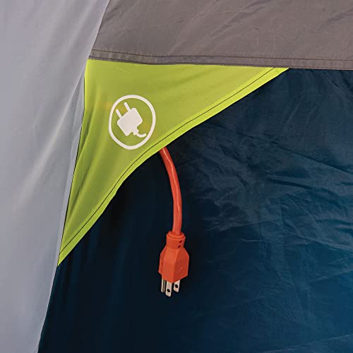 Dome Tent Ozark Trail 10-Person Family Camping Tent with 3 Rooms and Screen Porch, blue
