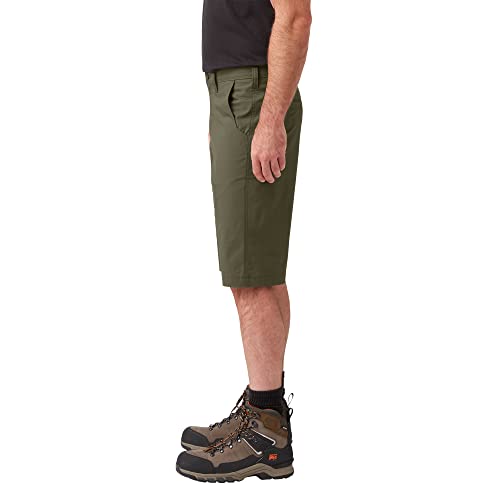 Dickies Men's Temp-iQ 13 Inch Performance Hybrid Utility Shorts, Military Green, 34