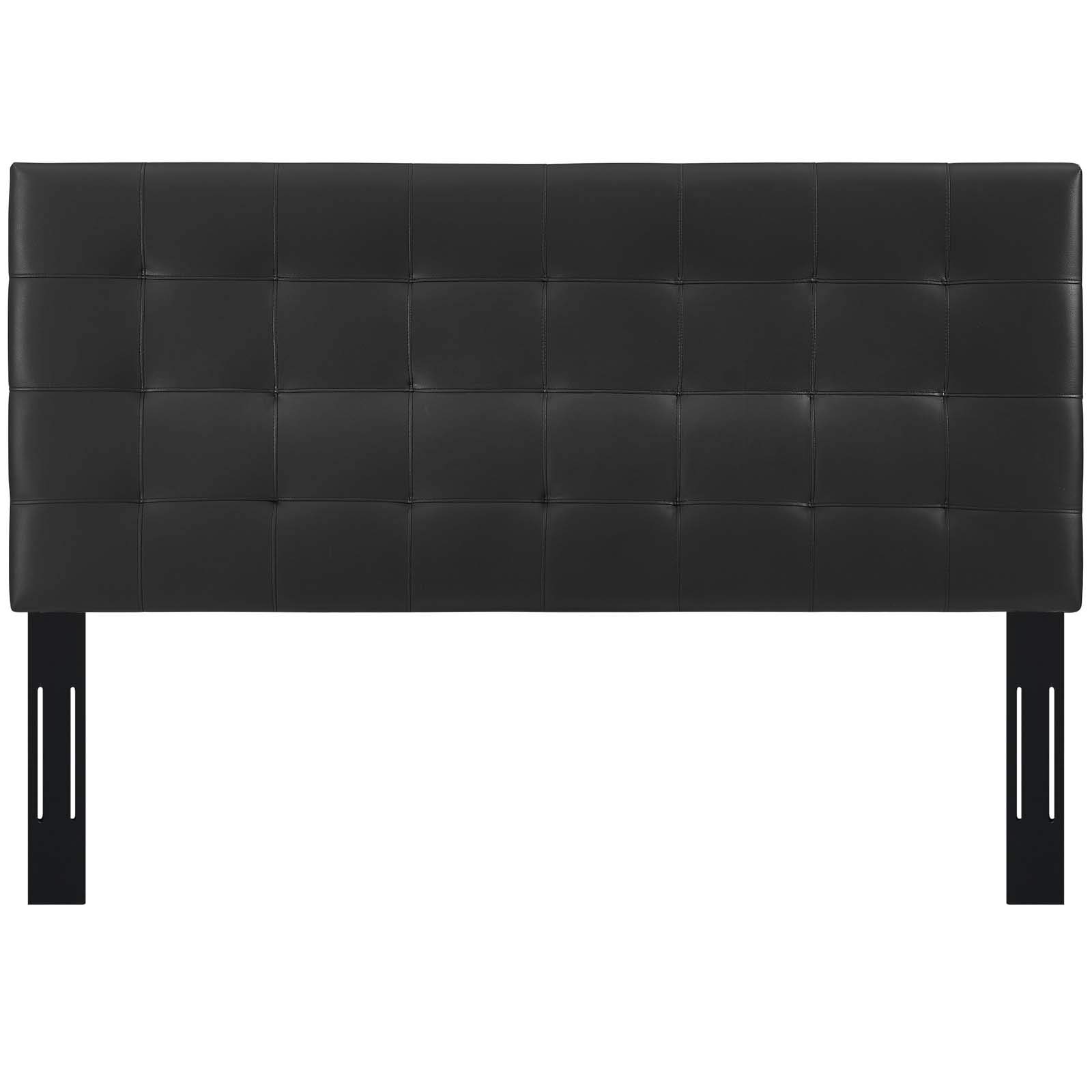 Modway Paisley Upholstered Tufted Faux Leather King and California King Headboard Size in Black