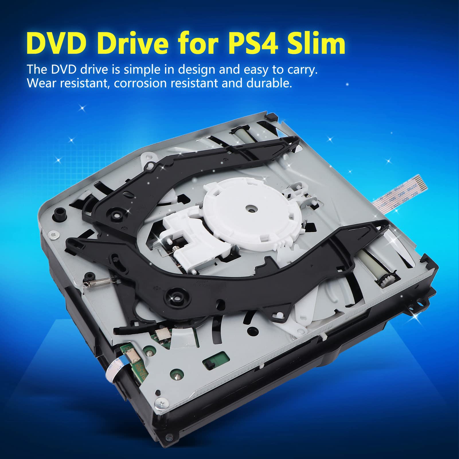 Sanpyl PS4 Slim Optical Drive, Internal Optical Drive Built-in Replacement Ultra Thin Optical Drive -ray DVD Optical Drive Replacement for PS4 Slim Game Console