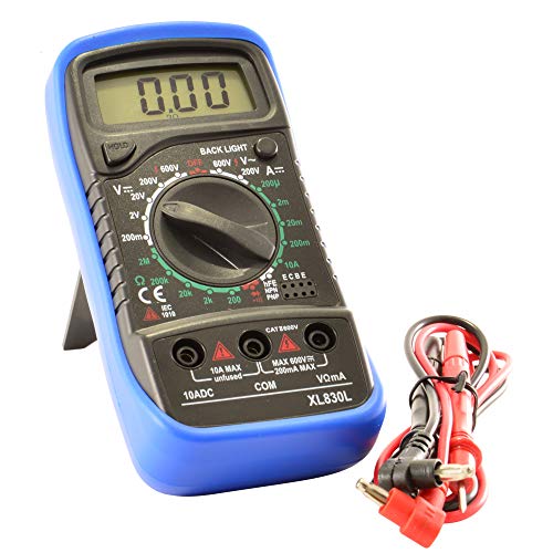 JacobsParts Digital Multimeter AC DC Voltmeter Ammeter Ohmmeter Volt Tester Meter XL830L