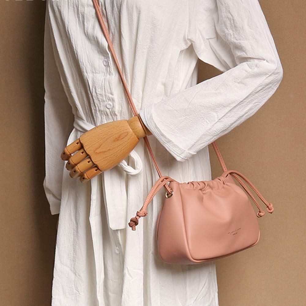 YDKW Fashion Shoulder Bag for Women Cloud Crossbody Bag Pu Leather Dumpling Handbags Messenger Bag (red)