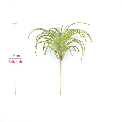 ZKTECH 4 Pack Artificial Succulent Plants Flocked Air Plants Grass Faux Flocking Tillandsia Air Plants Bromeliads for Home Garden Decor Terrarium Project Fake Artificial Plants Arrangement