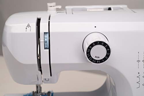 Michley Professional Desktop Sewing Machine SS-700+, 16 Built-in Stitch Patterns, 13.5-inches by 5.8-inches by 11.5-inches, White