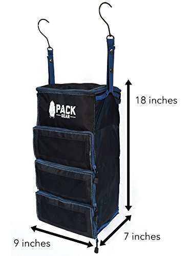 Pack Gear Hanging Carry-On Organizer - Our Standard Hanging Luggage Organizer Fits Any Carry On - Our Hanging Packing Cubes For Travel Use Mesh Windows to Make Finding Clothes Easy (Green, S)