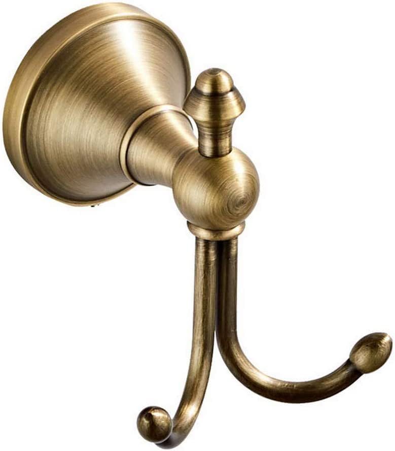 LSWYYP Vintage Antique Brass Hooks Wall,Antique Brass Horn Shape Curved Towel Hooks,Vintage Clothes Coat Robe Hook for Bathroom Accessories,Bronze