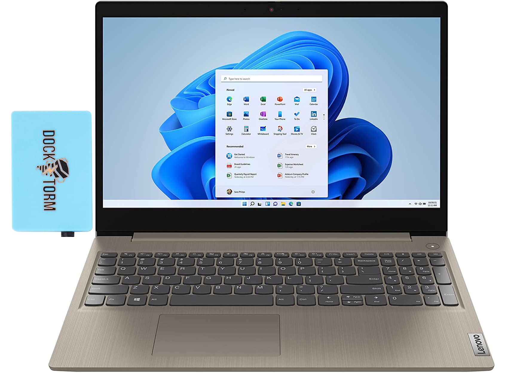 Lenovo IdeaPad 3 15.6" 60Hz FHD Home & Business Laptop (Intel i3-1115G4 2-Core, 8GB RAM, 1TB PCIe SSD, Intel UHD, Fingerprint, AC WiFi, Bluetooth 5.0, Webcam, Win 10 Pro) with Hub