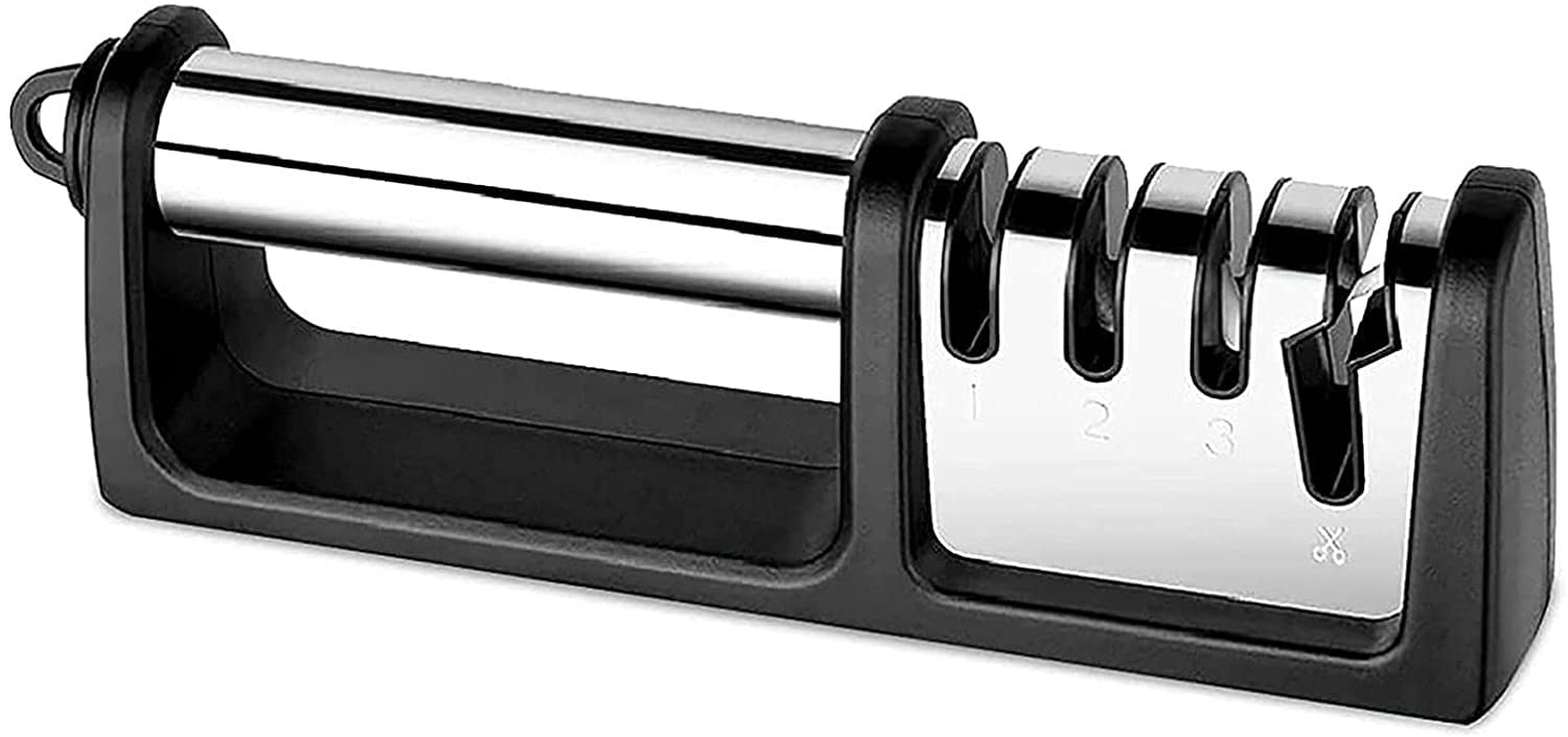 Dongng Knife Sharpeners - 4 Stage Kitchen Knife Scissor Sharpener to Repair, Restore, Sharp, Polish Blades, 4-in-1 Professional Manual Chef Steel Knife Scissor Sharpening Tool Non-slip and Portable