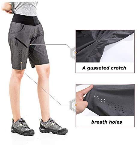 Cycorld-Women's-Hiking-Shorts-Quick-Dry-Lightweight-for-Outdoor-Camping-Travel-Shorts (Grey, Large)