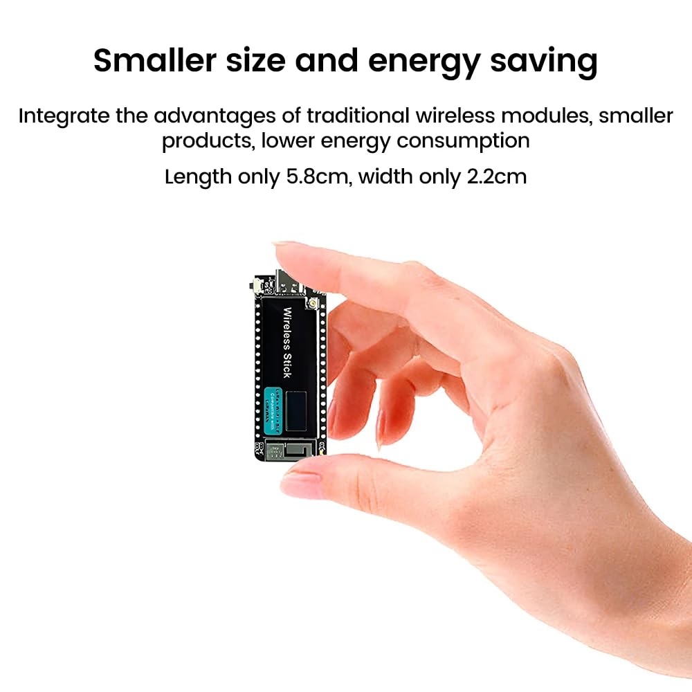 DollaTek ESP32 Wireless Stick Lora+WiFi+BLE Development Board with 0.49inch OLED Display Screen SX1276 Module for Arduino 868MHz - 915MHz
