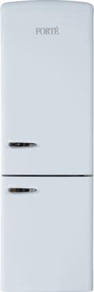 FORTÉ F12BFRES450RBL Retro Refrigerator with Freezer 24 inch 450 Series, 11.65 cu. ft. Capacity, Adjustable Glass Shelves, Crisper Drawer, LED Lighting, Egg Tray, Energy Star, Open Door Alarm, Blue