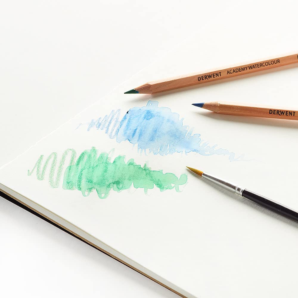 Derwent Academy Watercolor Pencils, 3.3mm Core, Metal Tin, 24 Count (2301942)
