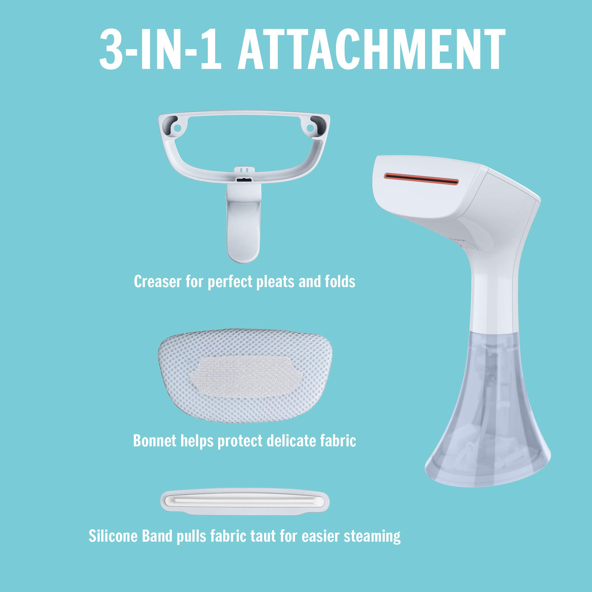 Conair ExtremeSteam 1250 Watt Handheld Fabric Steamer with Advanced Heat Technology and Anti-Calcification Filter, White