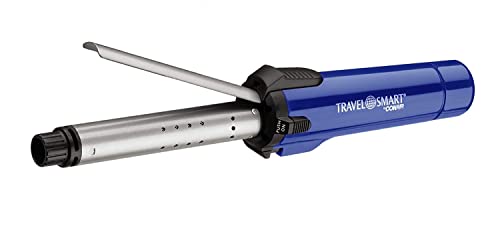 Conair Travel Curling Iron, Mini 3/4- Inch Thermacell Ceramic Curling Iron in Blue by Travel Smart