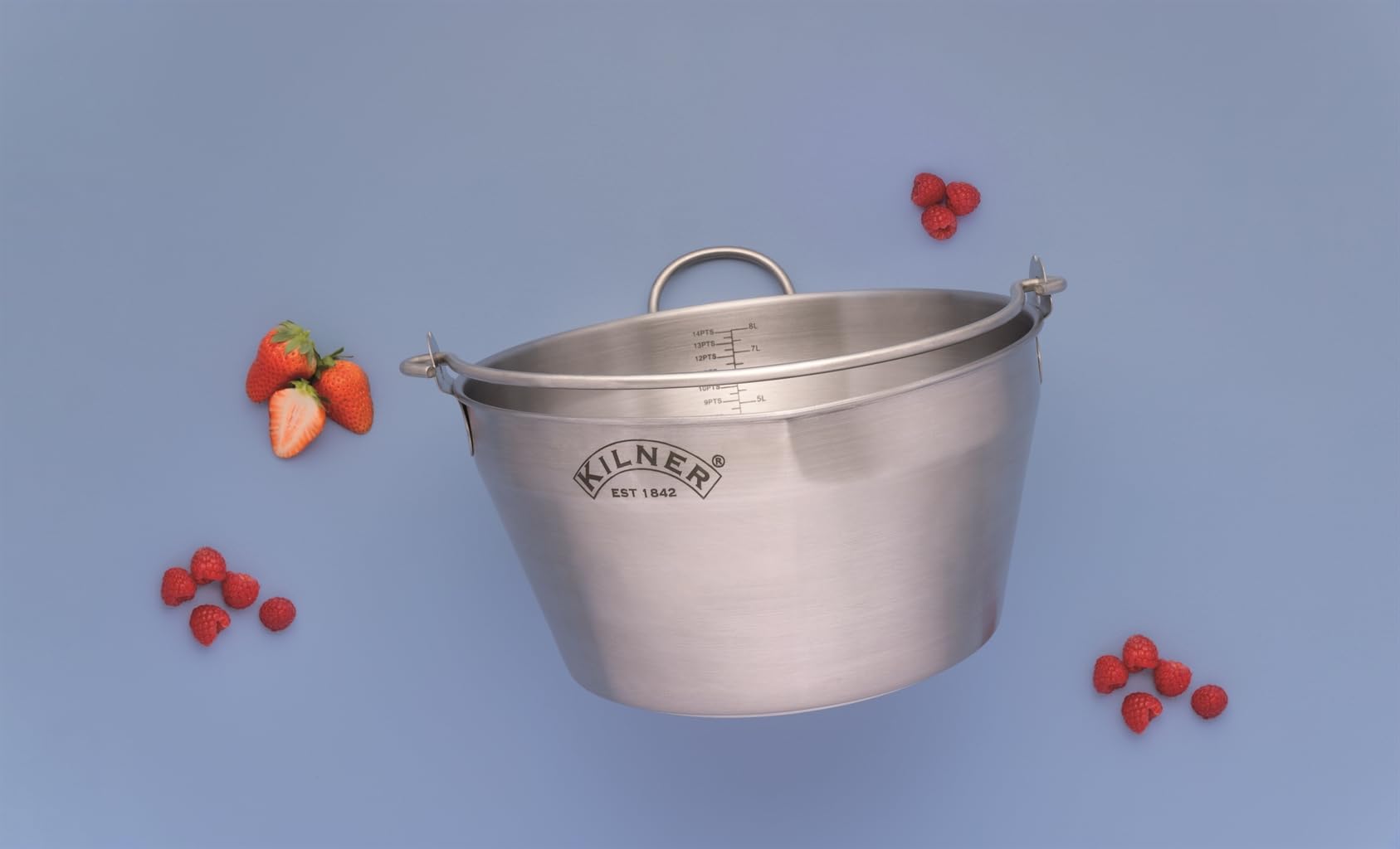 Kilner Silver Stainless Steel Preserving Jam Pan