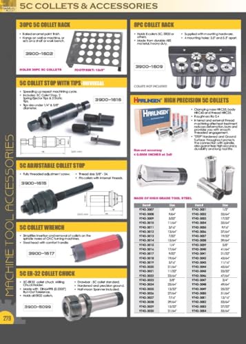 HHIP 3903-0016 24 Pieces 5C Round Collet Set, 3-26MM by 1MM