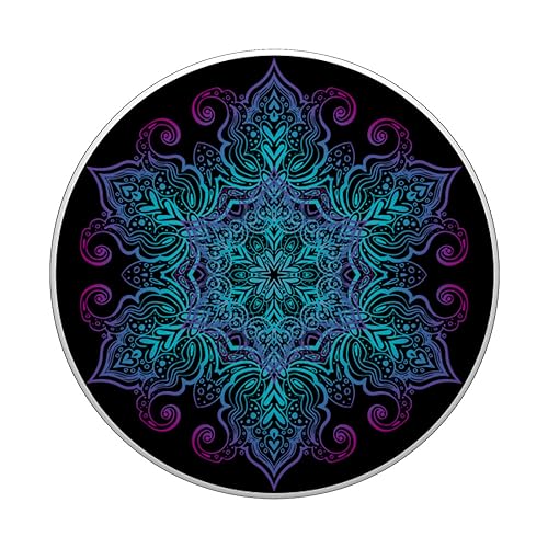 Sacred Geometry Yoga Bohemian Psychedelic Mantra Mandala PopSockets PopGrip: Swappable Grip for Phones & Tablets PopSockets Standard PopGrip
