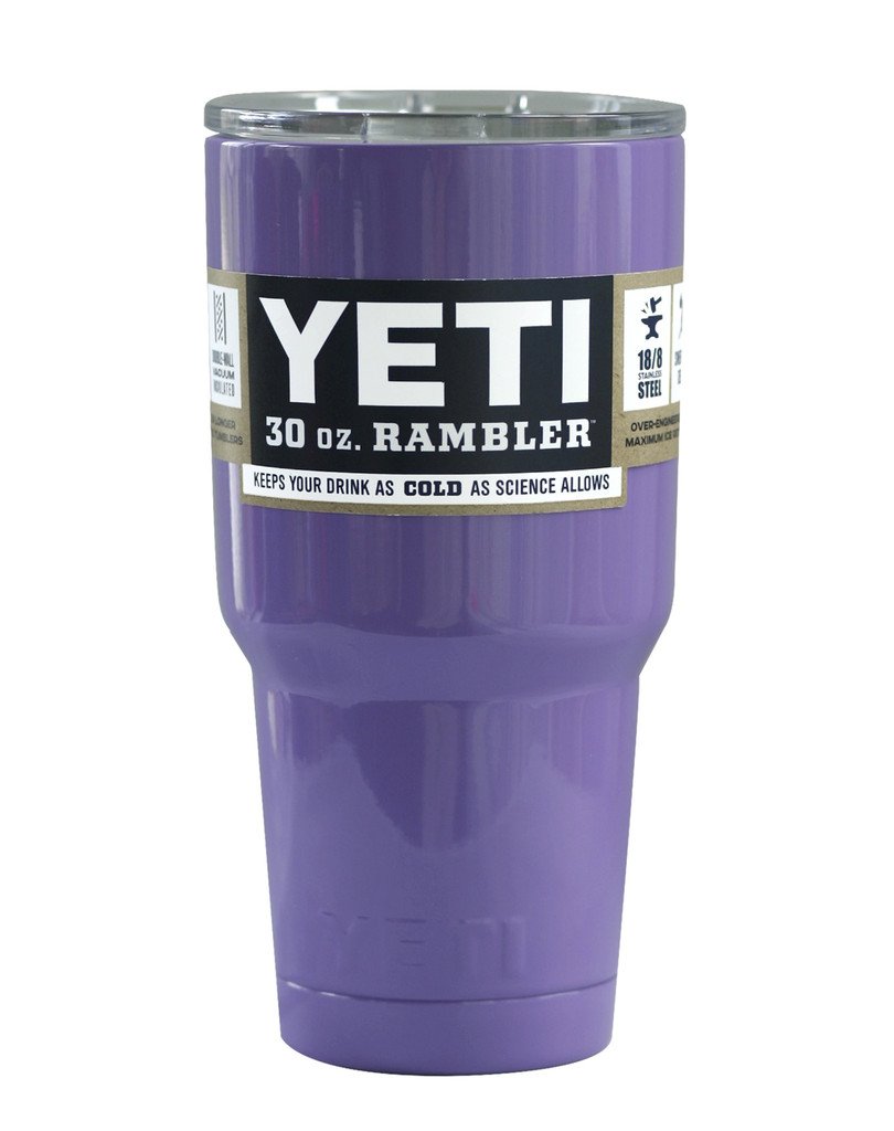 YETI Rambler Tumbler, Stainless Steel, Powder-Coated, Custom Colors (Lilac) (30 Ounce)