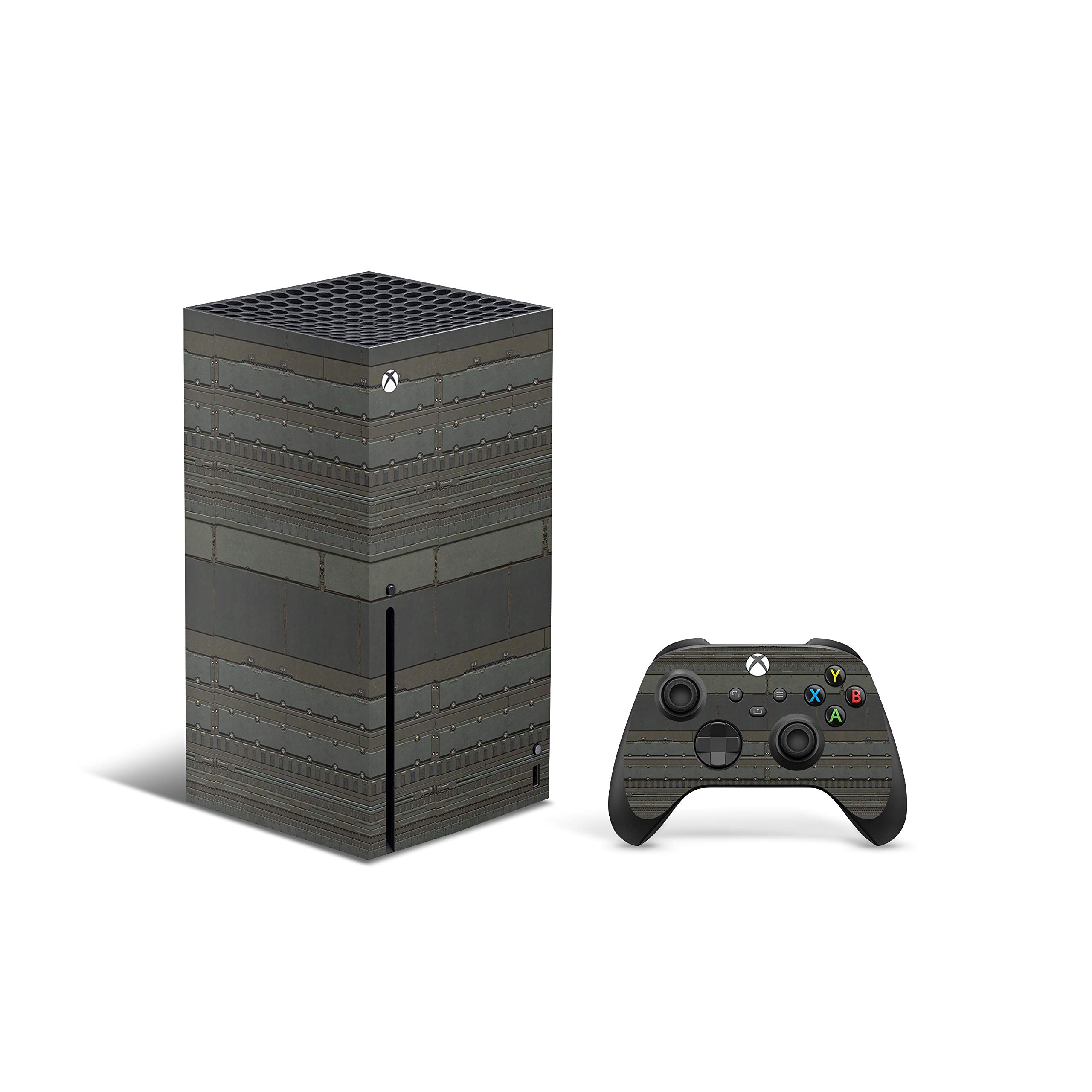 ZOOMHITSKINS Compatible with X1 Series X, Grey Leather Plastic Black, Durable, Bubble-Free, Made in USA