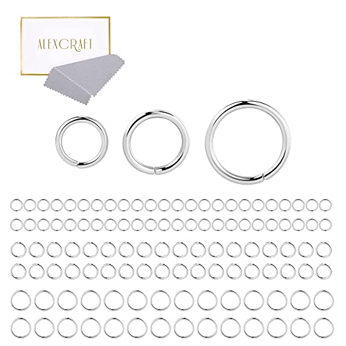 Sterling Silver Jump Rings for Jewelry Making 4mm 5mm 6mm 925 Sterling Silver Open Jump Rings for DIY(60 PCS)