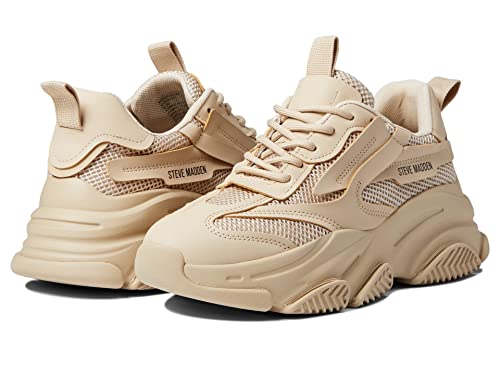 Steve Madden Women's Possesion Sneaker, TAN, 8