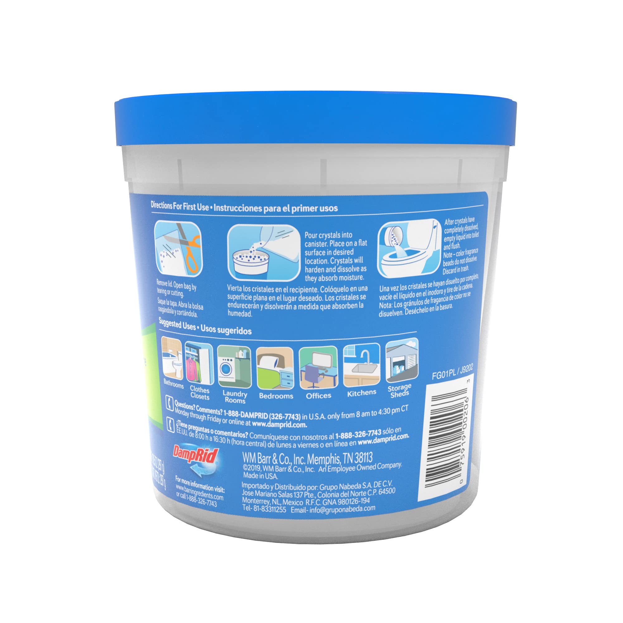 DampRid Pure Linen Refillable Moisture Absorber - 10.5oz cup – Traps Moisture for Fresher, Cleaner Air