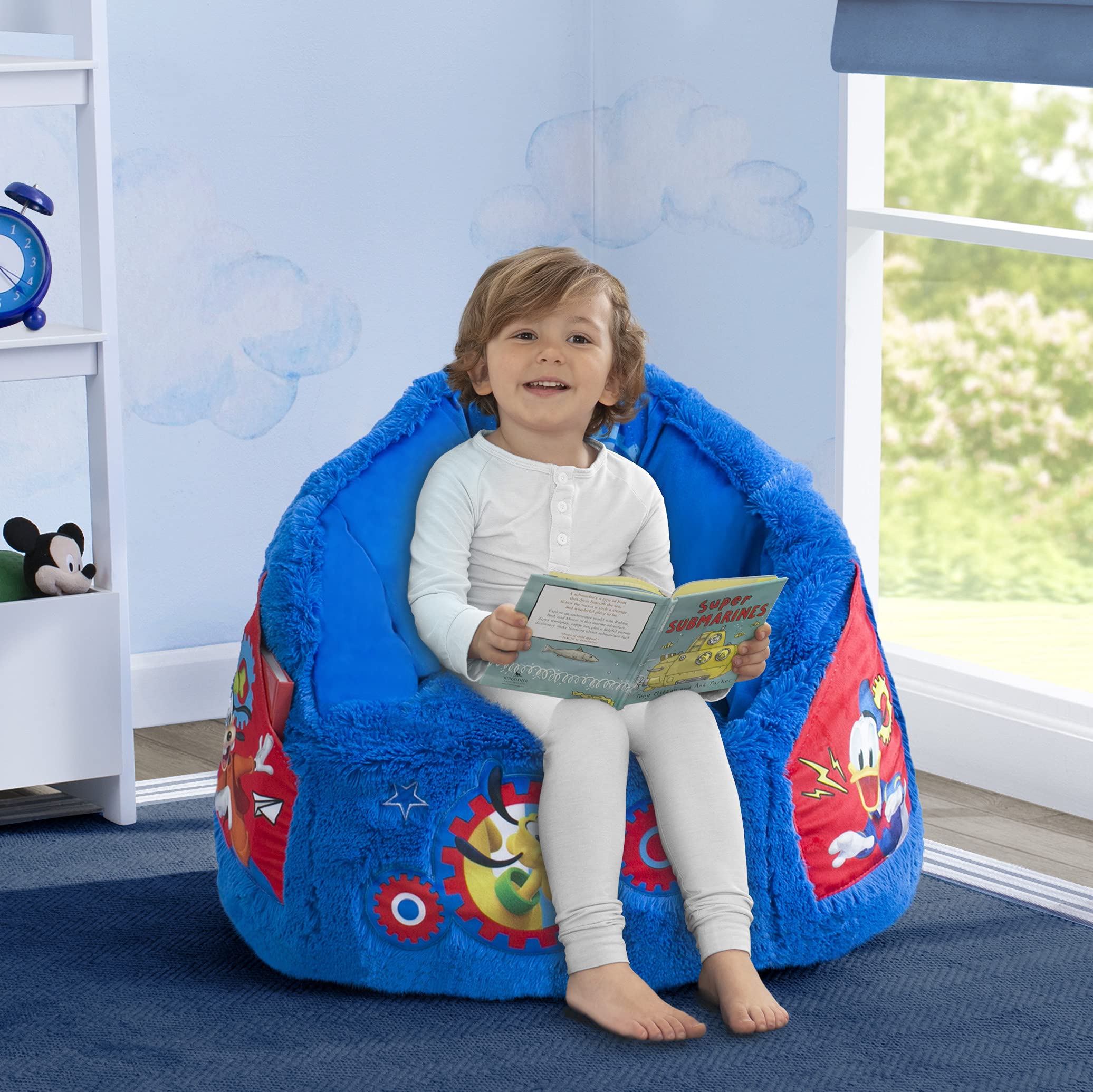 Delta Children Disney Mickey Mouse Cozee Fluffy Chair, Toddler Size (for Kids Up to 6 Years Old)