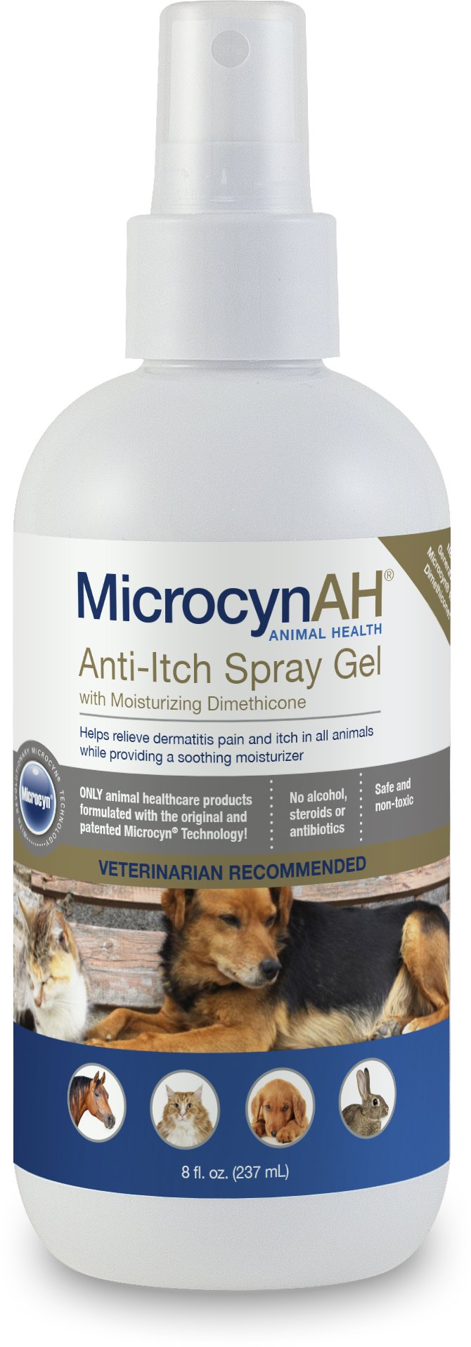 MicrocynAH Anti-Itch Spray Gel