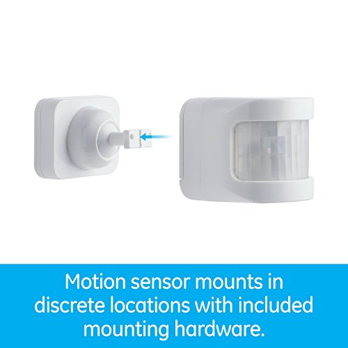 mySelectSmart GE Wireless Control, 1 Outlet, 150 ft. Range from Plug-in Receiver, Ideal for Lamps and Indoor Lighting, No Wiring Needed, Activated, Mountable, 36235, Motion Sensor-1 Pack