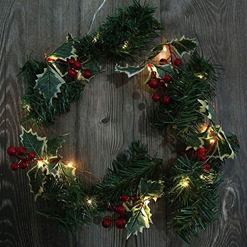 ZSMPY Fairy Lights Christmas LED Light String Garland Warm White Lights 2m 20LEDs Fairy Xmas String Lights Battery Powered for Garden Home Garden Patio Decoration