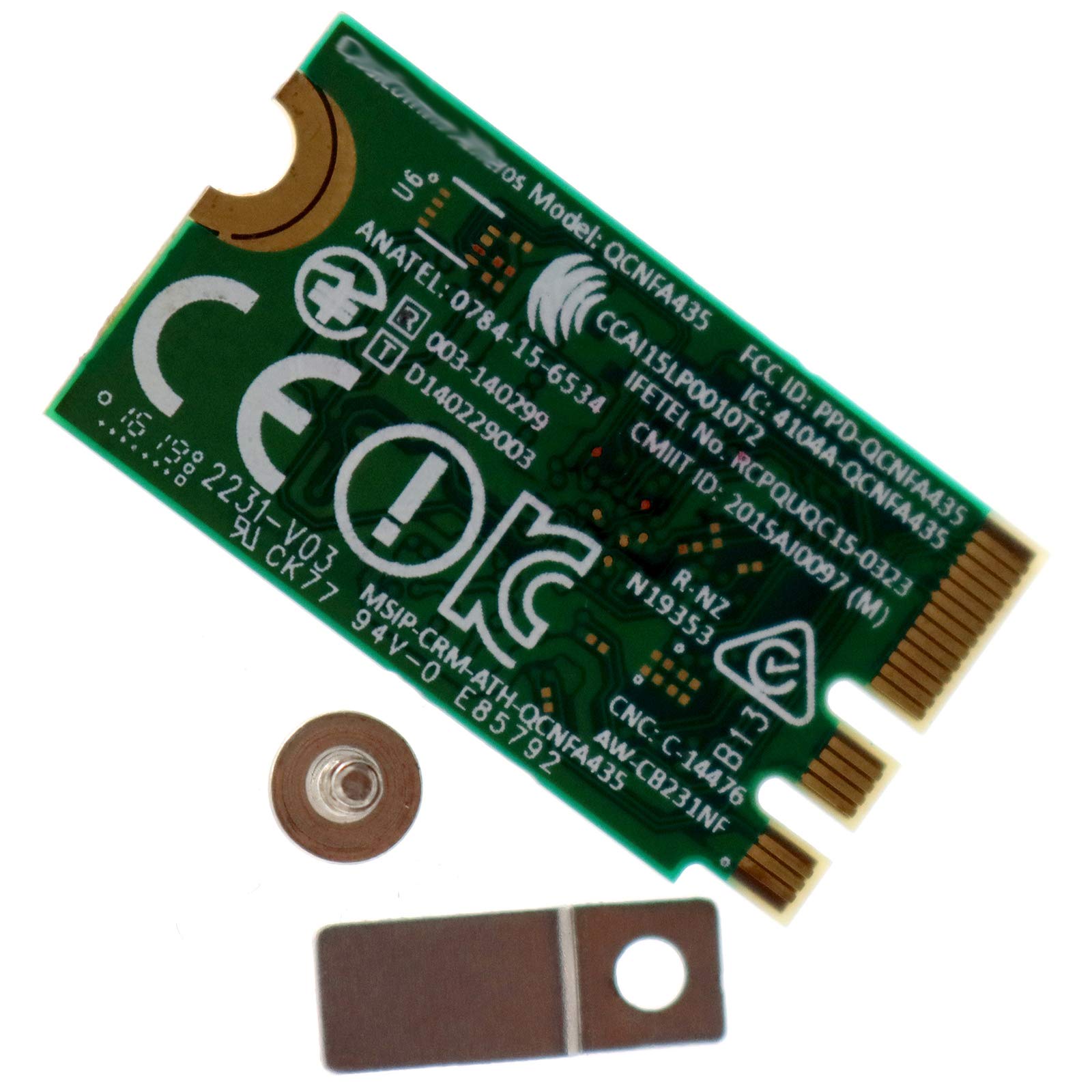Deal4GO QCNFA435 QCA9377 802.11ac 433Mbps M.2 NGFF WiFi Adapter Wireless WLAN Card W/Bluetooth 4.1 for Dell DW1810 Qualcomm Atheros QCA9377 Windows 7,8,8.1,10(32/64bit)