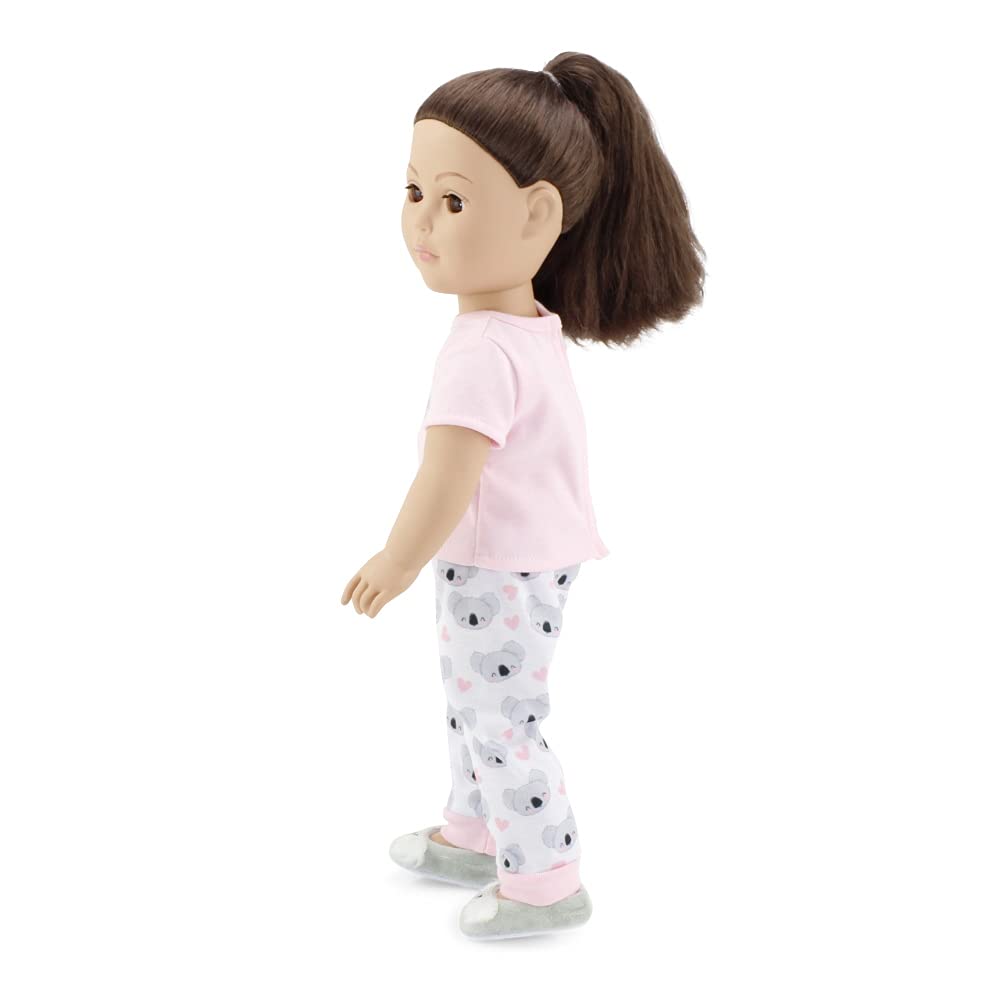 Emily Rose 18 Inch Doll Clothes & Accessories PJ Pajamas Outfit | Koala 18" Doll Pajama Gift Set with Doll Slippers, Pet Koala Toy and Doll Pillow Accessory!