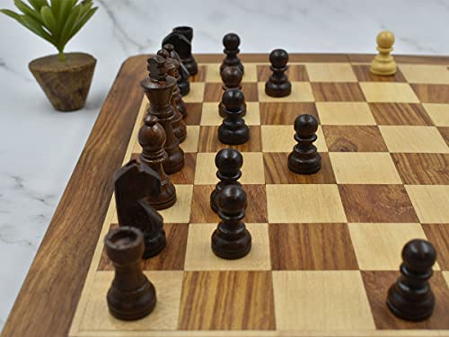 STORE INDYA Handmade Premium Wooden Magnetic Folding Chess Board Set with Storage Box -12 Inch| Travel Chess Board Game |Tournament Chess Set| Strategy Educational Board Games for Kids Adults Teens
