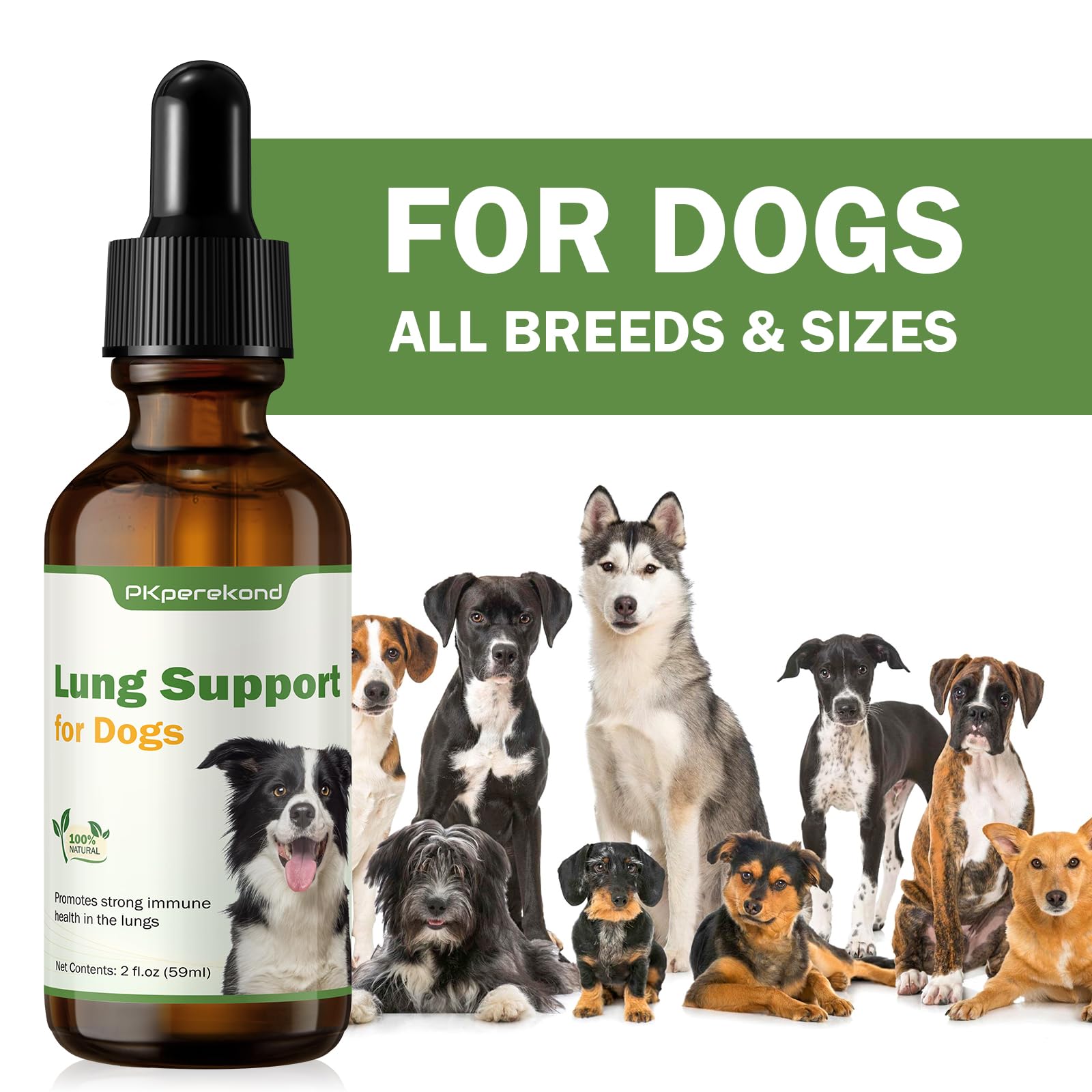 Lung Support for Dogs - Cough & Respiratory Health Support for Breathing- Immune Support, Easy Breathing, Natural Supplement for Dog Coughing, Wheezing - Promotes Lung Health