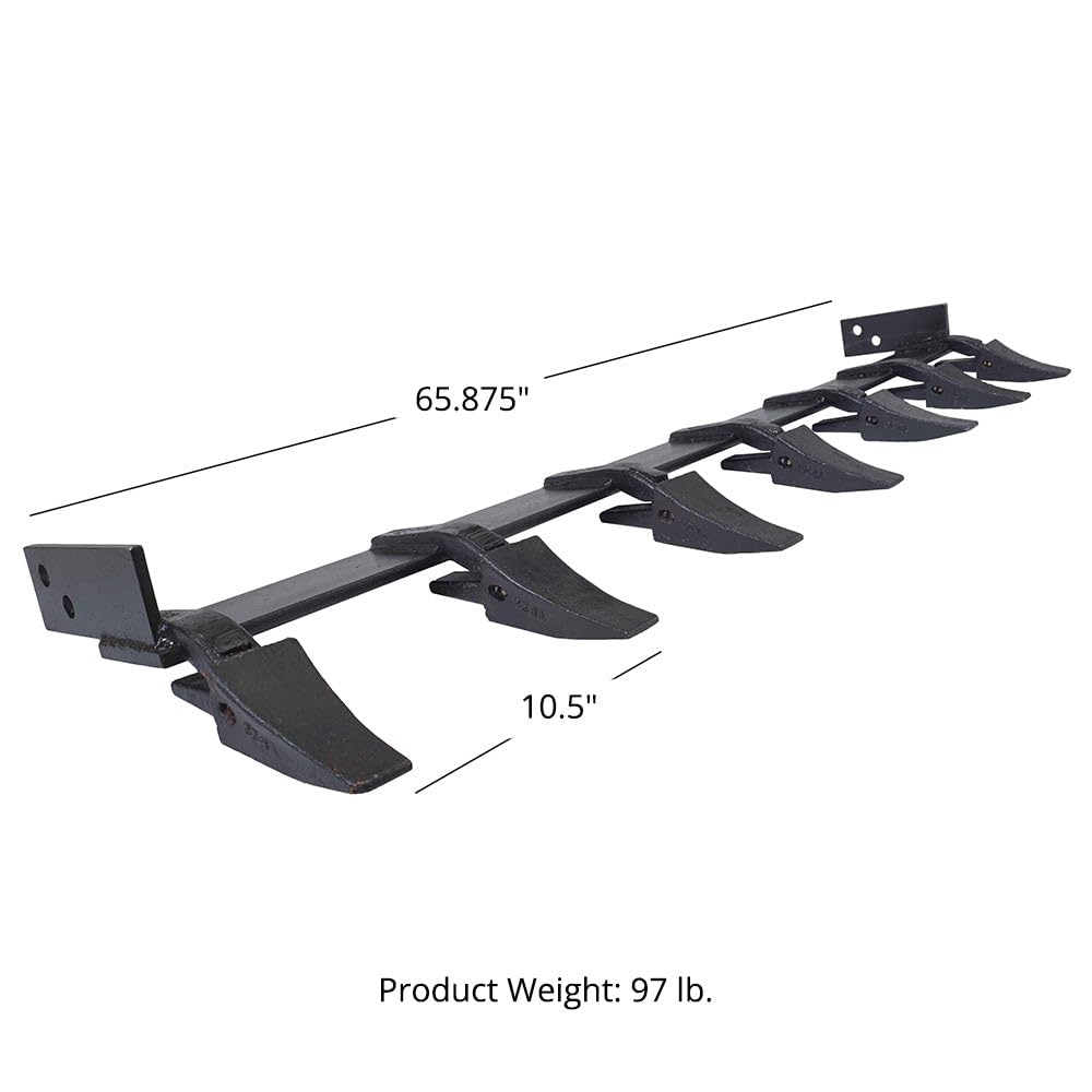 Titan Attachments UA Tooth Bar 66" 97 lb. Bucket 23TF Bolt On Steel USA Made