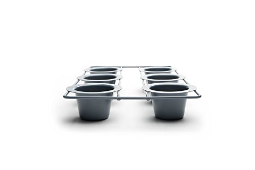 Fox Run Pop-Over Pan, 6 Cup, Grey