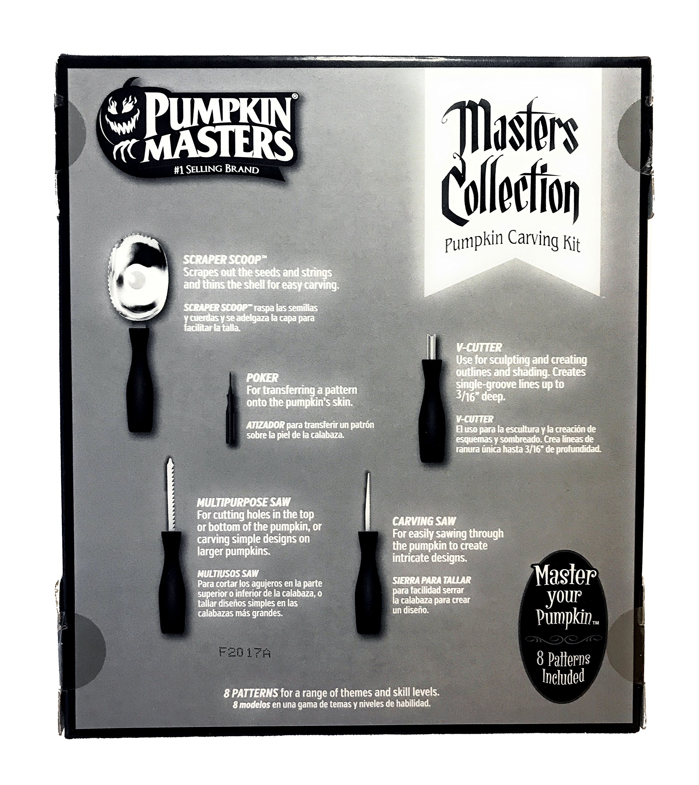 Pumpkin Masters Masters Collection Pumpkin Carving Kit, #1 Brand, 5 Tools, 8 Patterns