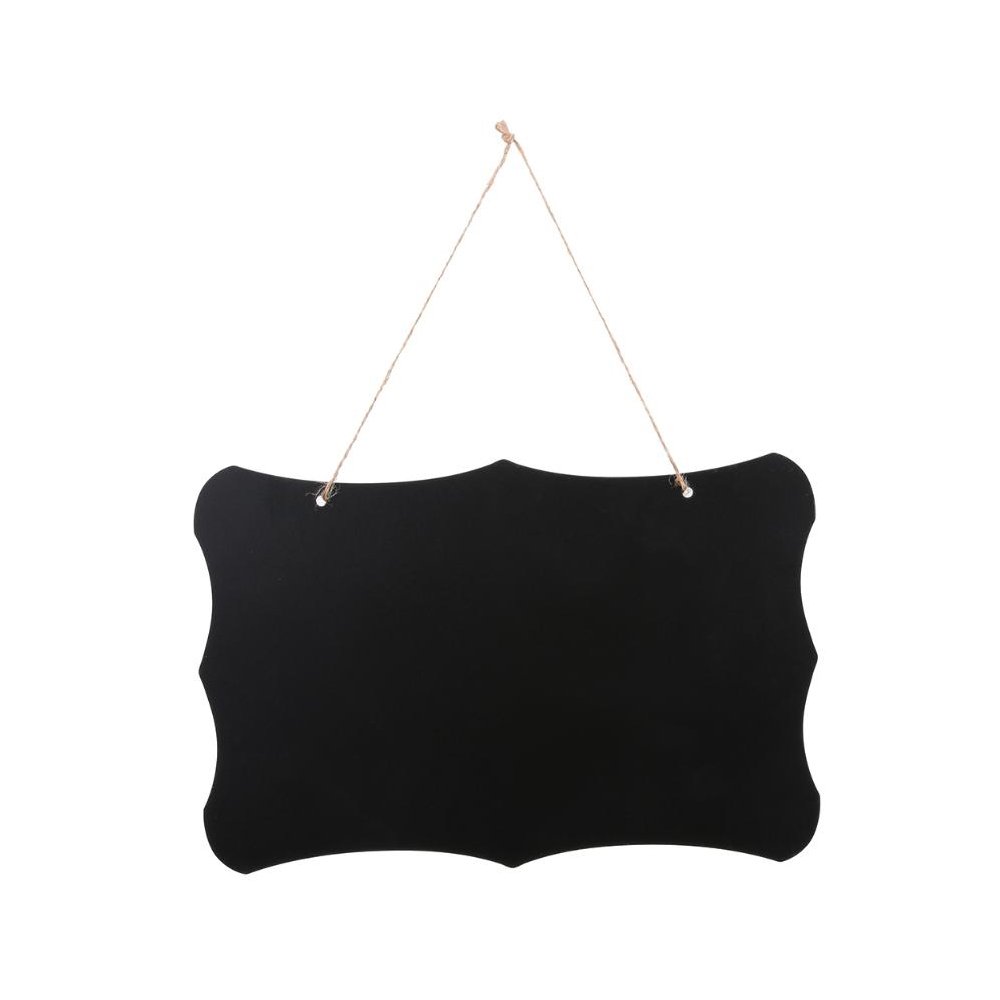 Wowagoga Hanging Wooden Blackboard Erasable Message Chalkboard with String for Signs, Weddings, Parties, Home, Garden Decorations (Butterfly)