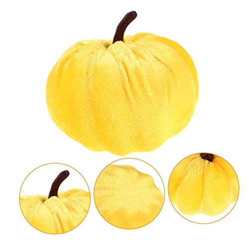 DECHOUS 24 Pcs Fabric Pumpkin Ornament Farmhouse Pumpkin Desktop Pumpkin Ornament Halloween Mini Pumpkins Decor for Home Fabric Pumpkins for Decorating Foam Dining Table Vegetable