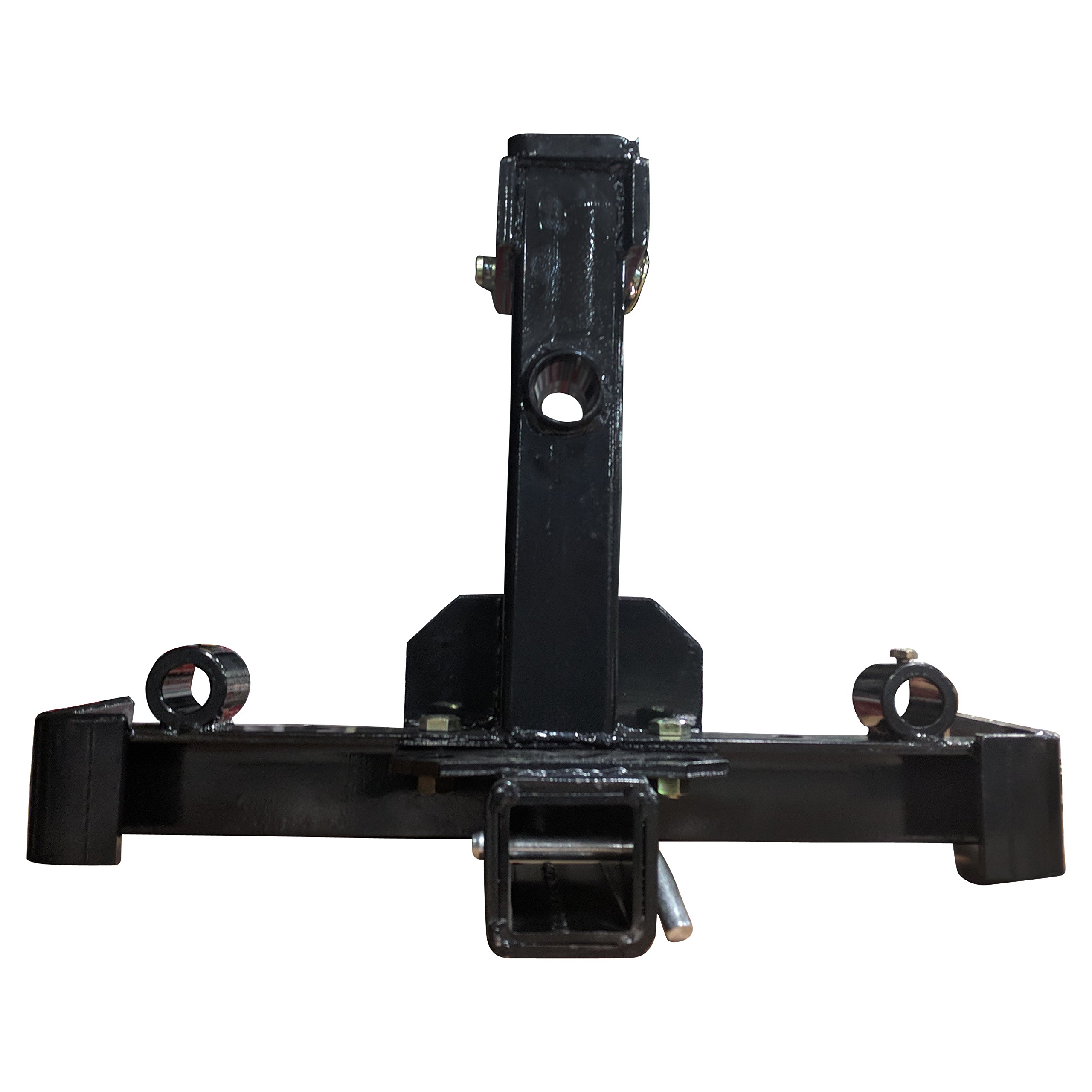 Titan Attachments 3 Point Transformer Tractor Hitch Fits Category 1 Tractors, Titan Quick Hitch Compatible, Optional Hay Bale Spear and Stabilizer Spears, Black Finish, Move Large Round Hay Bales