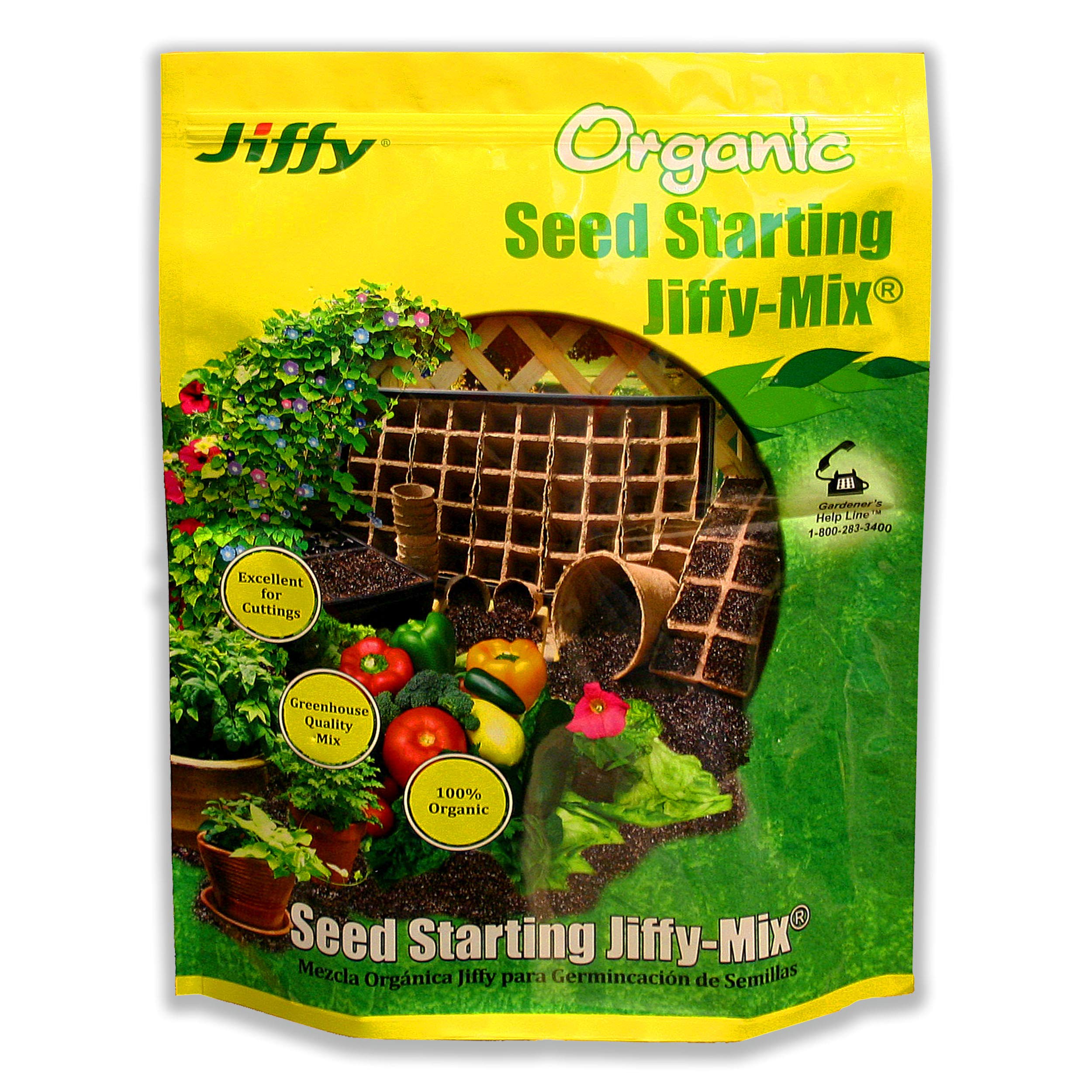 Jiffy Natural & Organic Seed Starting Soil Mix, 10 QT