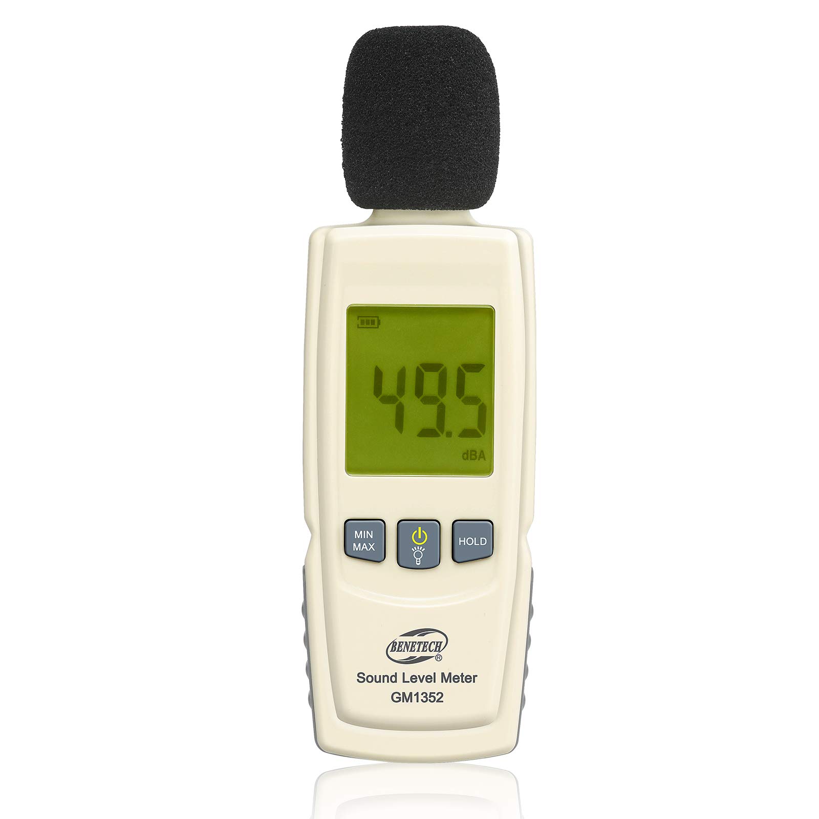 Decibel Meter 30-130 dB Sound Meter Noise Meter Max/Min/Data Hold Sound Level Reader LCD Display and Backlight Digital Sound Level Meter Flashlight Audio Noise Volume Measuring Monitoring Instrument