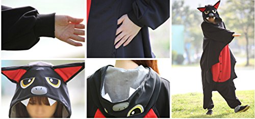 WOTOGOLD Animal Cosplay Costume Bat Unisex Adult Pajamas Black