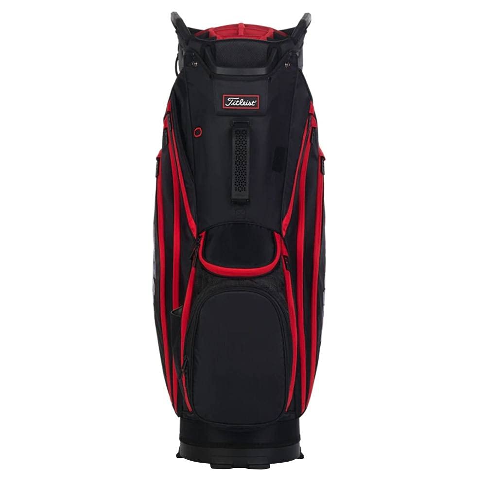 Titleist Cart 14 Lightweight Golf Bag, Black/Black/Red