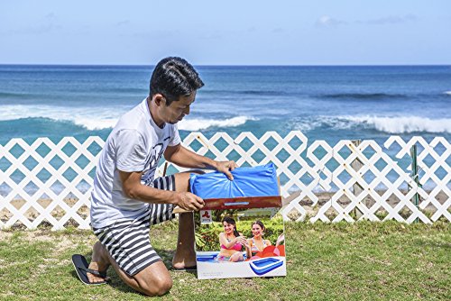 Jilong Rectangular Family Inflatable Pool for Ages 6+, Blue, 103" x 69" x 20"