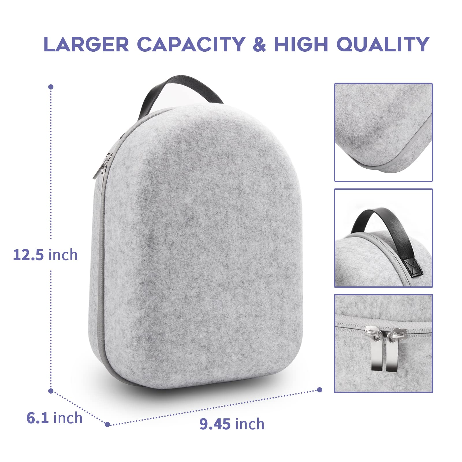 DESTEK Carrying Case for Oculus Quest 2, Hard Large Space VR Case Compatible with Quest 2 Accessories VR Headset with Elite Strap, Touch Controllers for Travel and Home Storage
