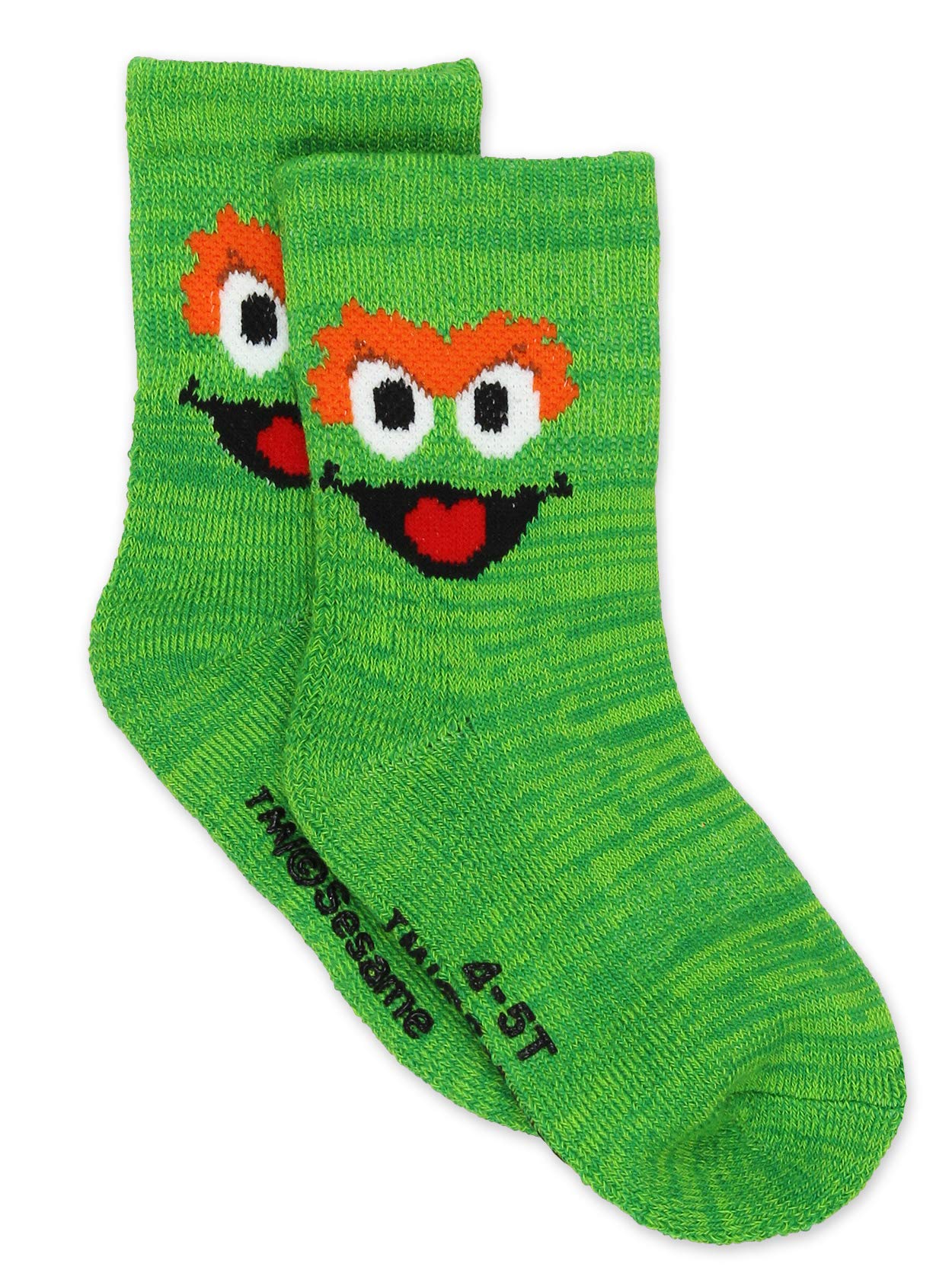 Sesame Street Elmo Baby Toddler Boys Girls 6 Pack Crew Socks with Grippers (2-3T, Multicolor)