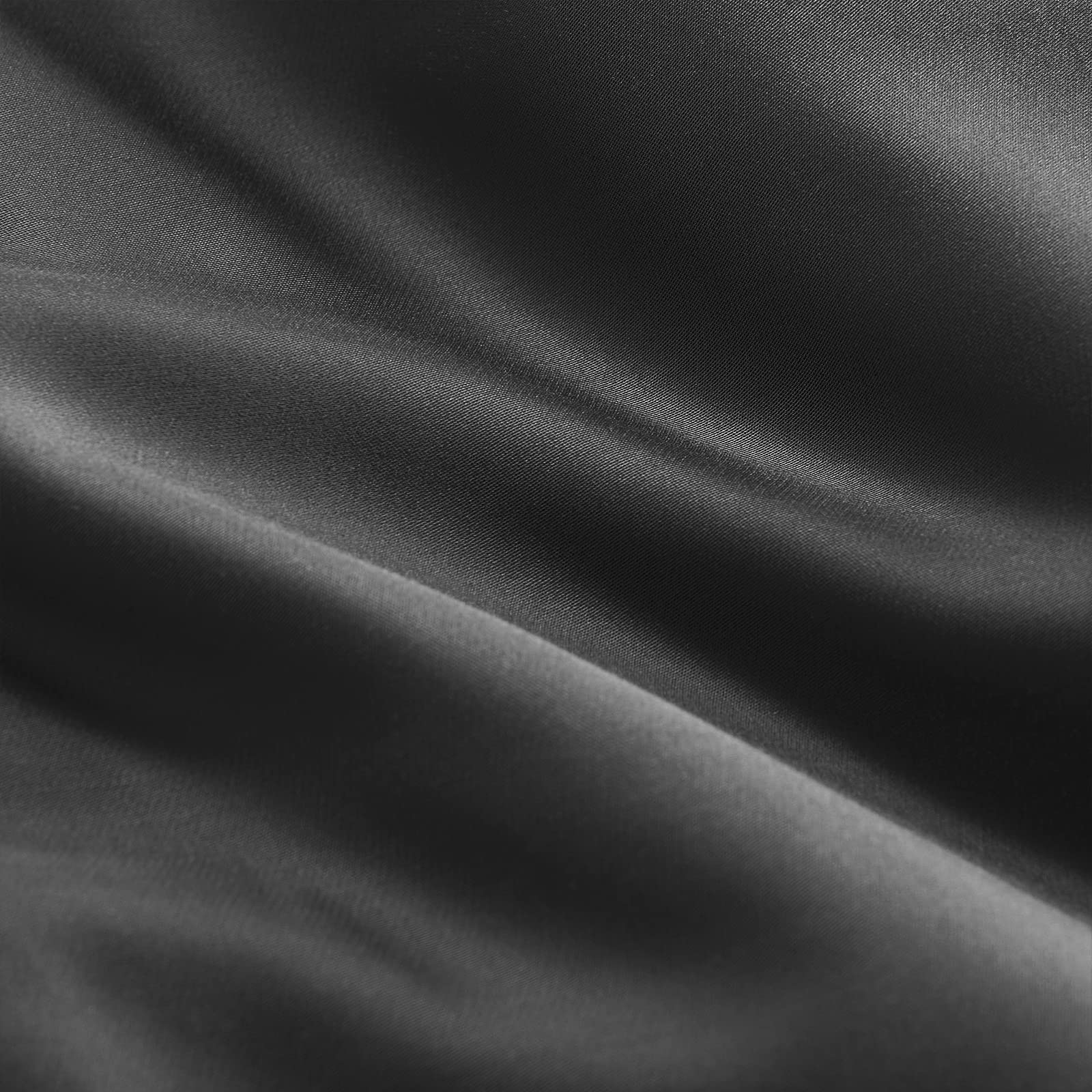 CozyLux Cooling Sheets Queen Size, Rayon derived from Bamboo, Oeko-TEX Certified Luxuriously Soft & Cooling Silky Sheet Set - 16" Deep Pockets 4 Piece Bedding Sheets & Pillowcases,Dark Grey