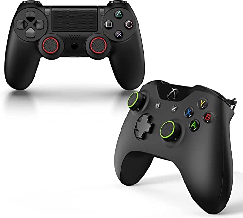 XFUNY 8 Pairs/16 PCS Replacement Silicone Analog Controller Joystick Luminous Thumb Stick Grips Caps Cover for PS4 PS3 PS2 Xbox One/360 Game Controller