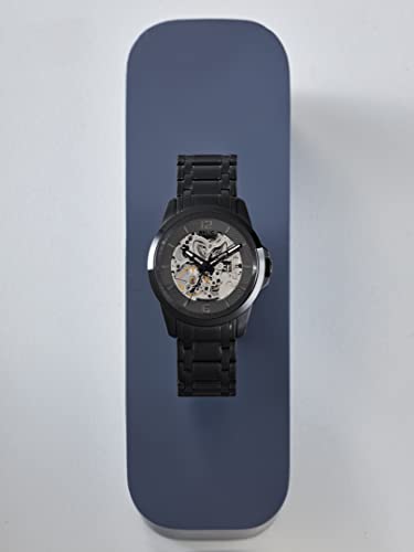 Relic by Fossil Men's Cameron Automatic Self-Winding Stainless Steel IP Skeleton Dial Watch, Color: Black (Model: ZR12110)